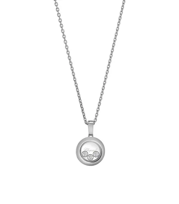 Chopard Happy Diamonds Icons Pendant Necklace In White With Diamonds - Gold