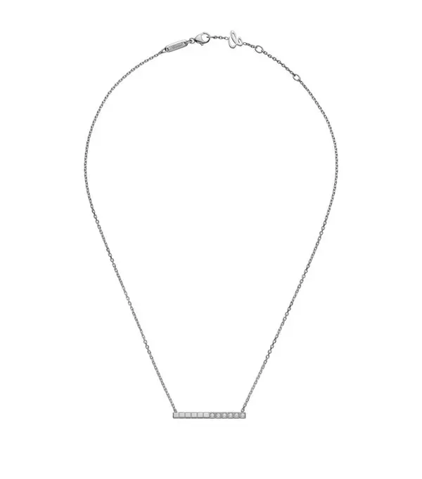 Chopard Ice Cube Diamond Necklace In White