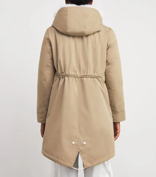 YVES SALOMON Fox-rabbit Blended-cotton Parka