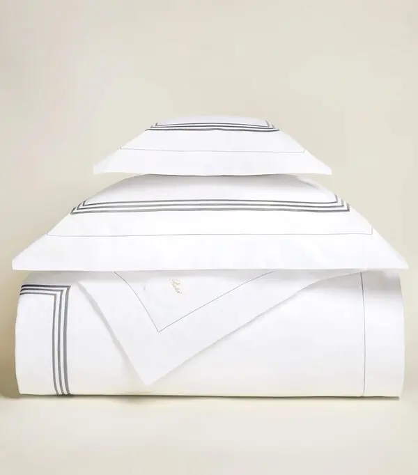 PRATESI Tre Righe Boudoir Pillowcase - Grey