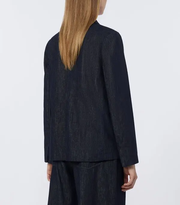 Max Mara Denim Single-breasted Blazer