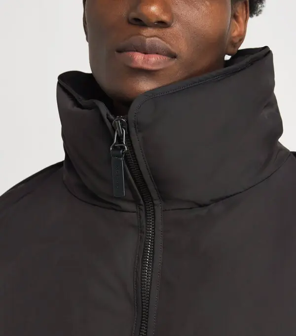 YVES SALOMON Down & Mink Technical Puffer Jacket - Black