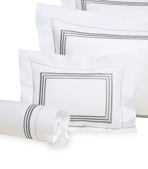 PRATESI Tre Righe Square Oxford Pillowcase - Grey