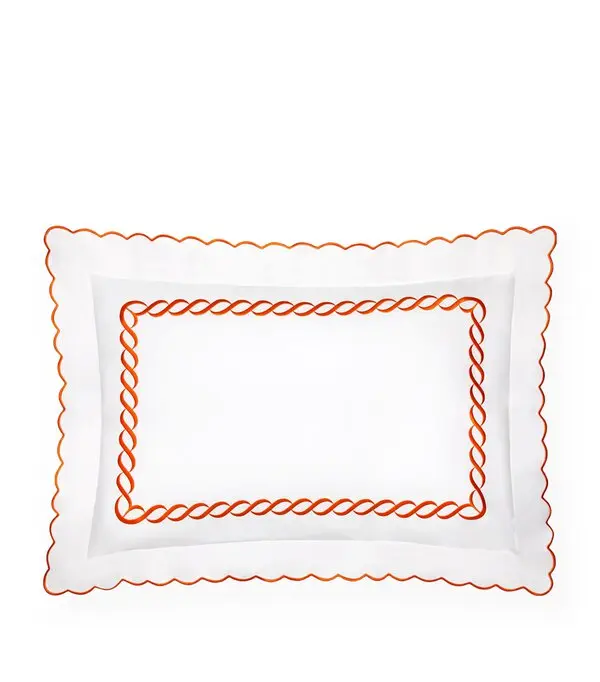 PRATESI Treccia Oxford Pillowcase - Orange