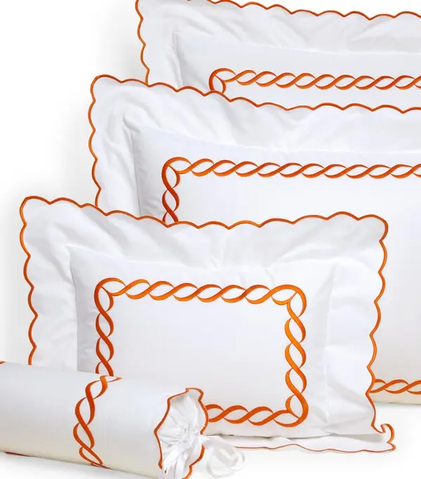 PRATESI Treccia Oxford Pillowcase - Orange