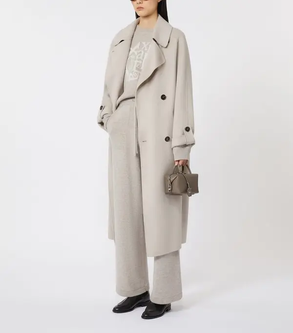 Max Mara Wool-blend Logo Sweater - Beige