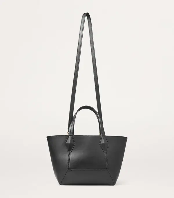 JIMMY CHOO Diamond Small Leather Tote Bag - Black