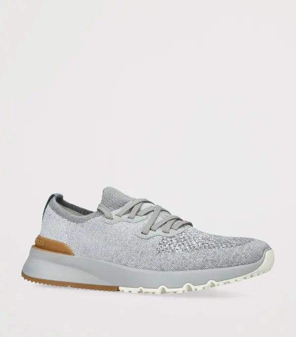 Brunello Cucinelli Knitted Lace-up Sneakers