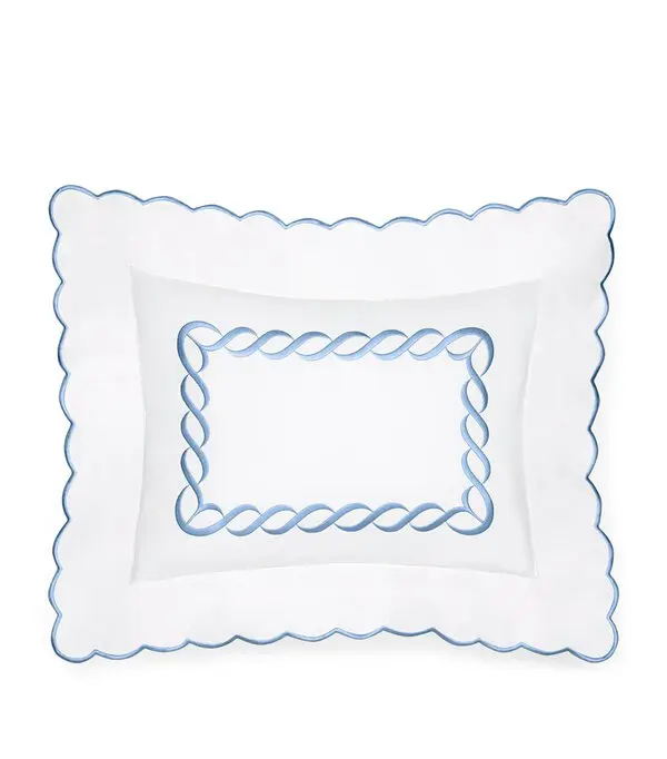 PRATESI Treccia Oxford Pillowcase - Blue