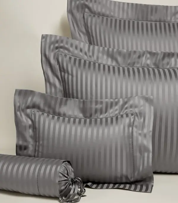 PRATESI Raso Rigato Pillowcase - Grey