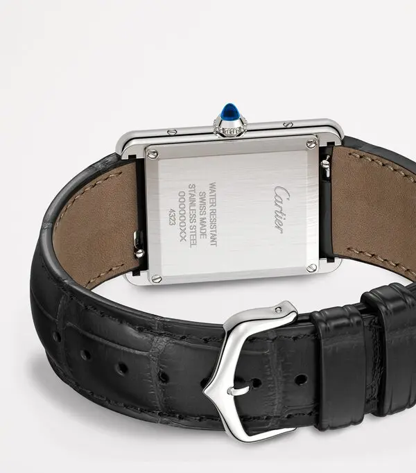 Cartier Stainless Steel Tank Louis Watch With Spinel