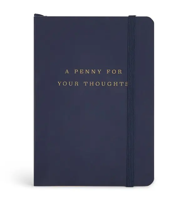 Harrods Logo A6 Notebook - Navy