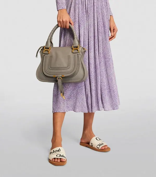 Chloé Marcie Small Top Handle Bag - Grey