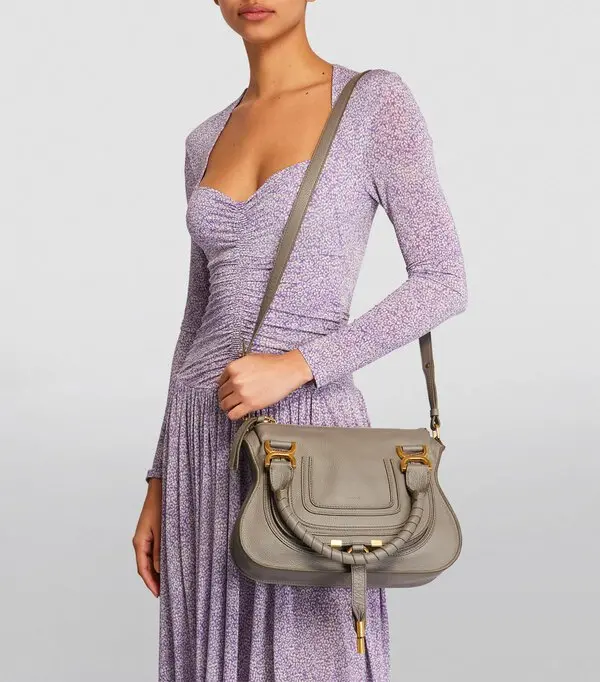 Chloé Marcie Small Top Handle Bag - Grey