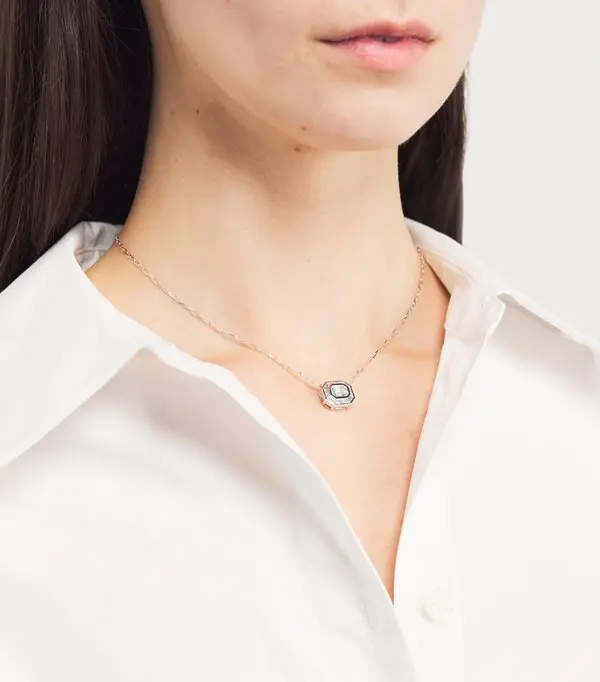 Shay Emerald-cut Diamond And 18-karat Gold Necklace
