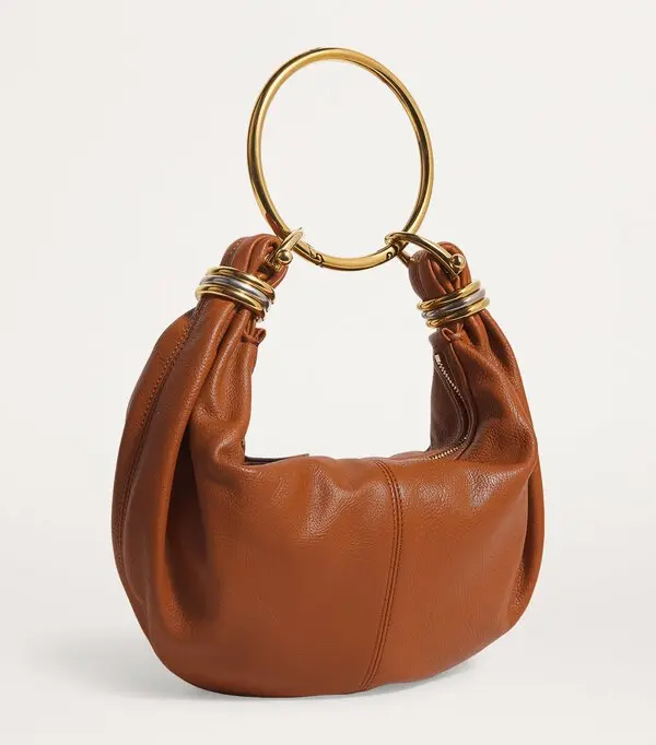 Chloé Small Leather Bracelet Shoulder Bag - Brown