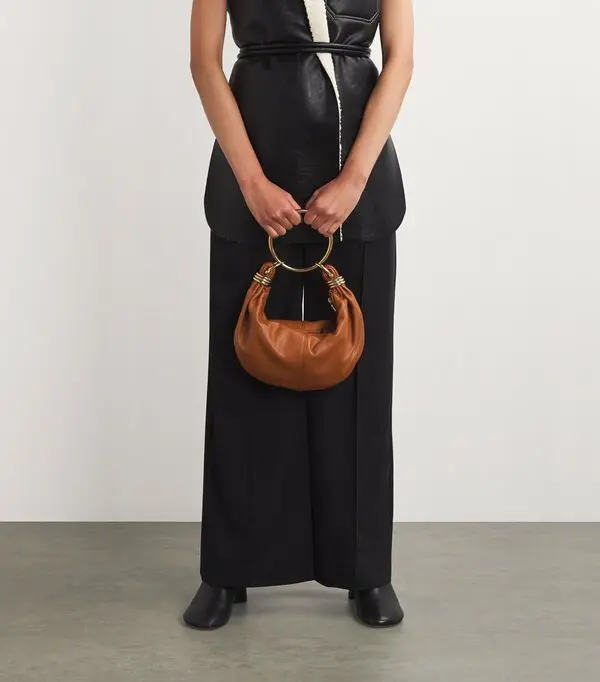 Chloé Small Leather Bracelet Shoulder Bag - Brown