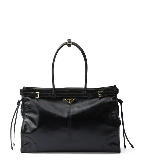 Prada Large Leather Bonnie Top-handle Bag