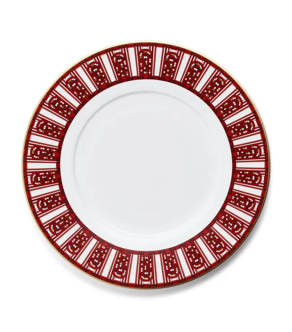 THE MARTHA, BY BACCARAT Set Of 2 Arcadia Red Dessert Plates - Clear