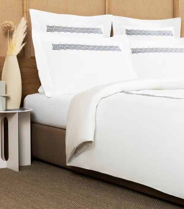 Frette Basket Weave Super King Duvet Cover - Blue