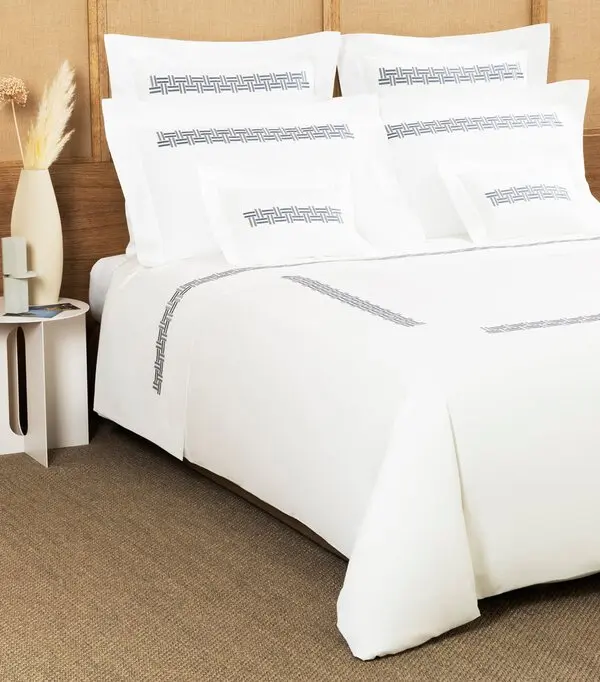 Frette Basket Weave Super King Duvet Cover - Blue