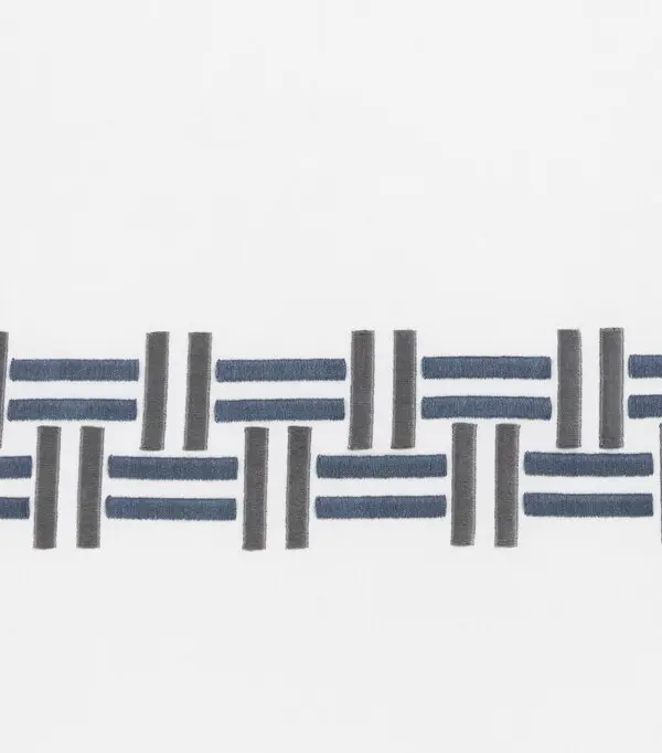 Frette Basket Weave Super King Duvet Cover - Blue