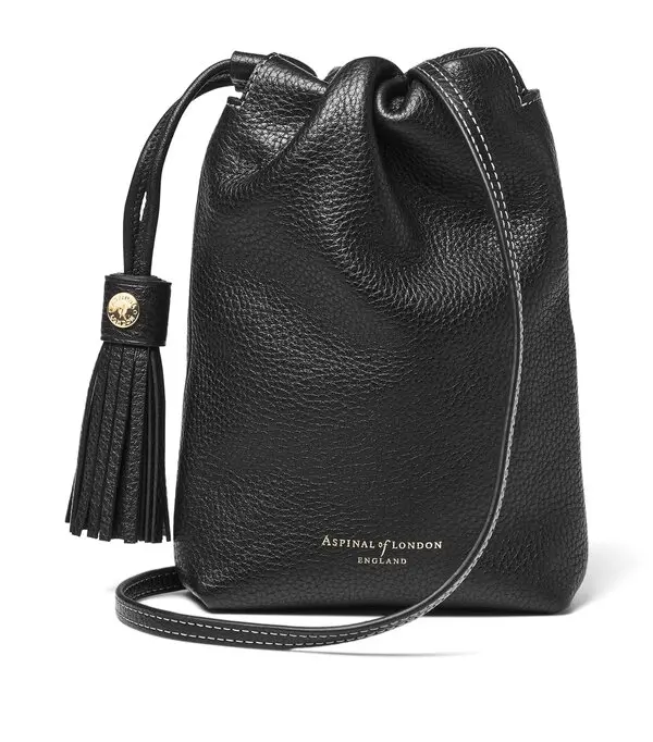 ASPINAL OF LONDON Leather Soho Cross-body Pouch - Black