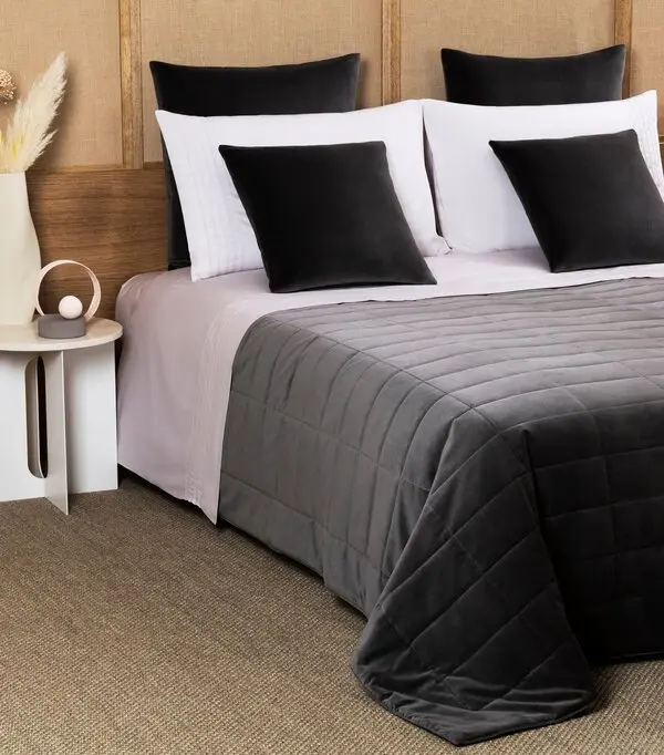 Frette Luxury Velvet Cushion Cover - Grey