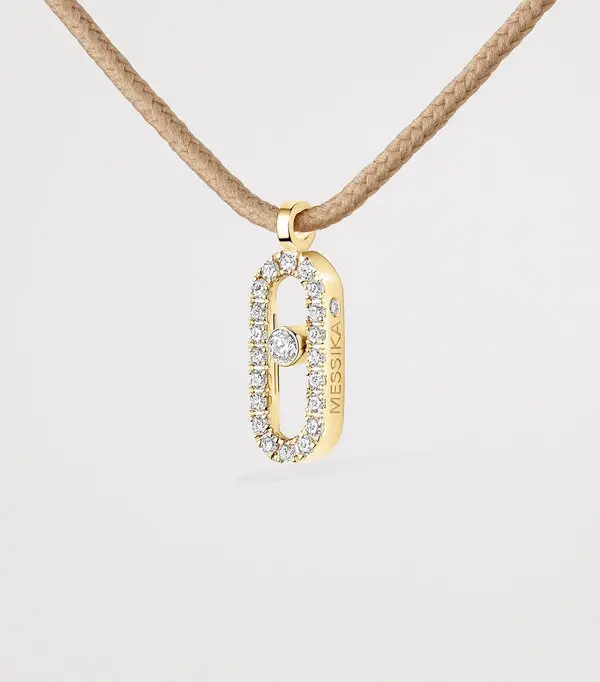 Messika 18kt Yellow Diamond Pendant Necklace