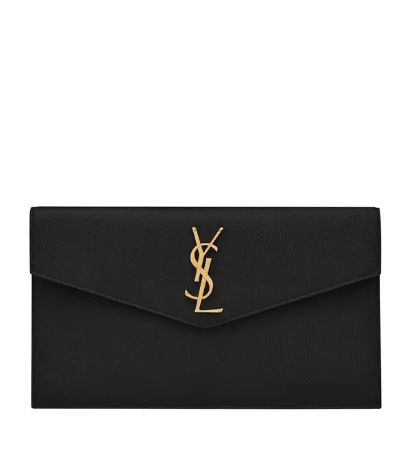 Saint Laurent Uptown Leather Clutch Bag