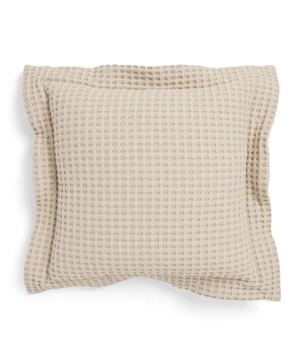 PETER REED Textured Checkers Oxford Cushion - Neutral