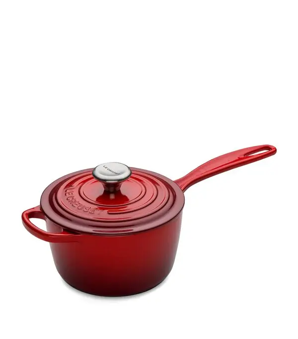 LE CREUSET Set Of 3 Cast Iron Saucepans