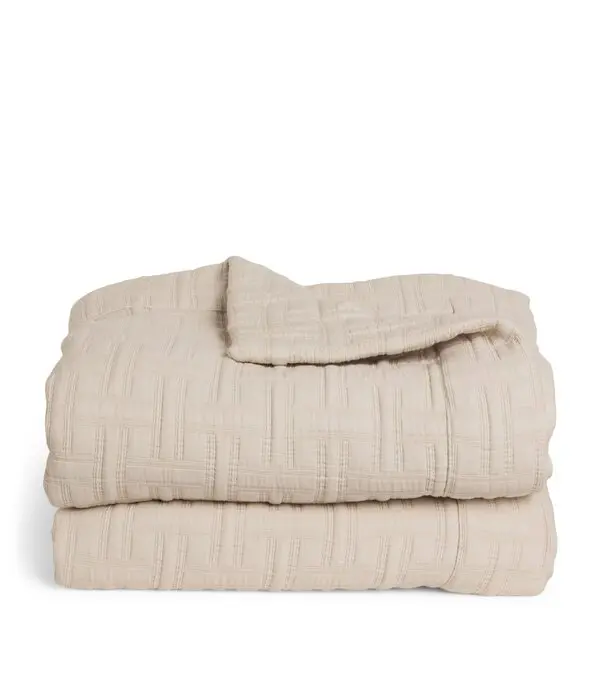 PETER REED Embroidered Kengo Throw - Neutral