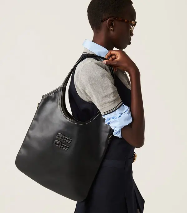 Miu Miu Leather Ivy Tote Bag