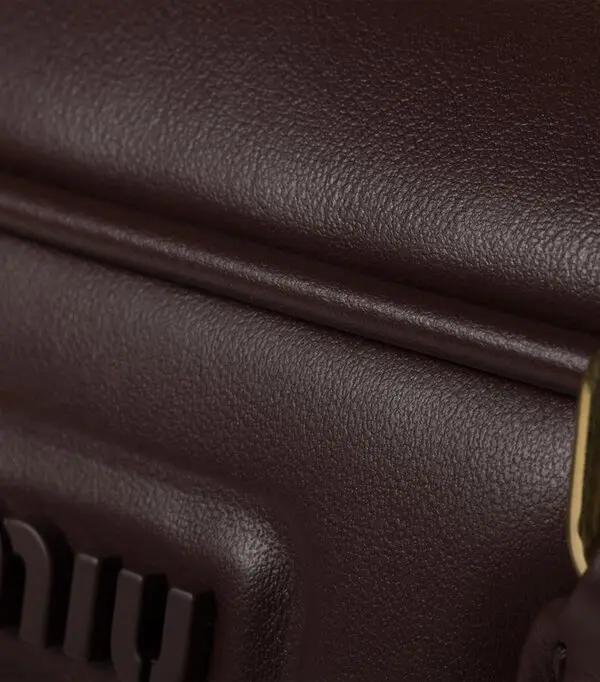 Miu Miu Arcadie Leather Top Handle Bag - Brown