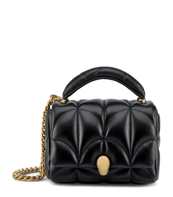 BVLGARI Small Serpenti Sugarloaf Top-handle Bag - Black