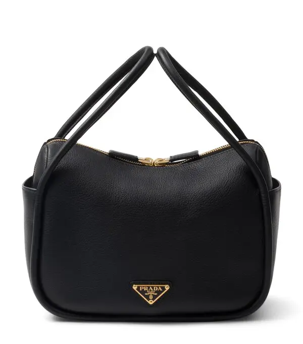 Prada Darling Leather Top Handle Bag - Black