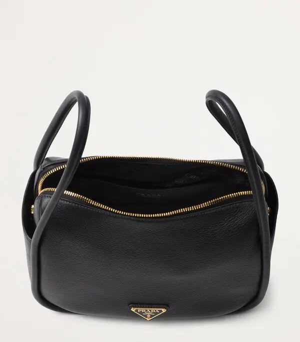 Prada Darling Leather Top Handle Bag - Black