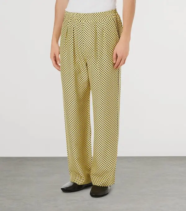 TOM FORD Silk Diamond Patterned Trousers