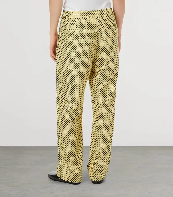 TOM FORD Silk Diamond Patterned Trousers