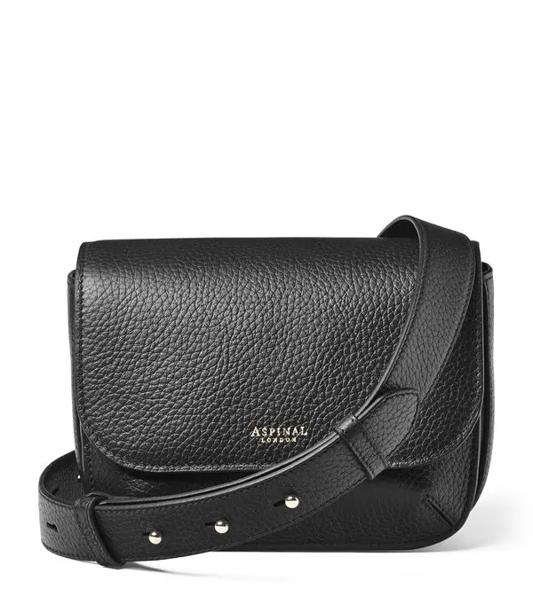 ASPINAL OF LONDON Leather Ella Cross-body Bag - Black
