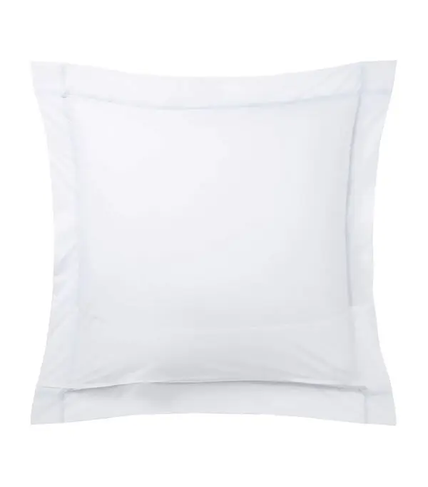 YVES DELORME Pima Cotton Athena Square Oxford Pillowcase - Blue