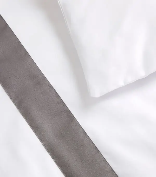 YVES DELORME Linea Platine Super King Duvet Cover - Grey