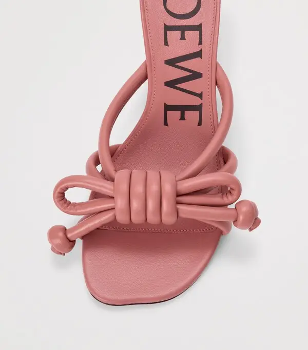 Loewe Lambskin Flamenco Knot Mules 45 - Pink