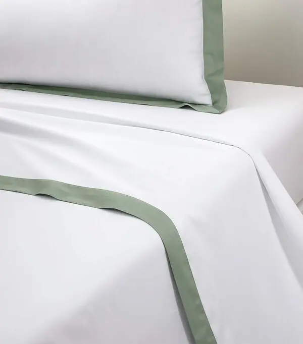 YVES DELORME Linea Veronese Flat Sheet - Green