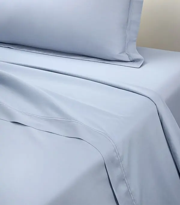 YVES DELORME Triomphe Celeste Double Flat Sheet - Blue