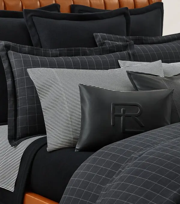 Ralph Lauren Leather Pierce Throw Pillow