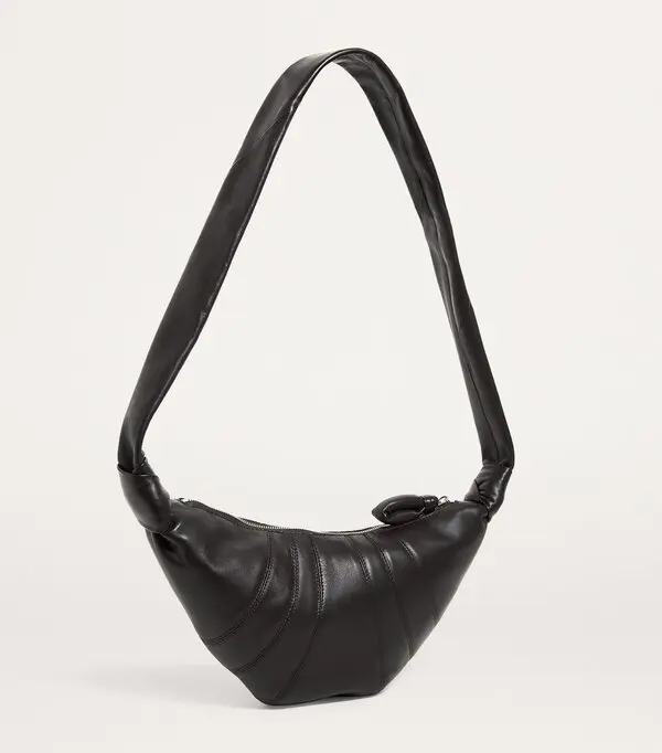 LEMAIRE Small Croissant Bag In Nappa Leather - Brown