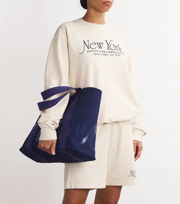 Harrods Cotton Logo Tote Bag - Navy