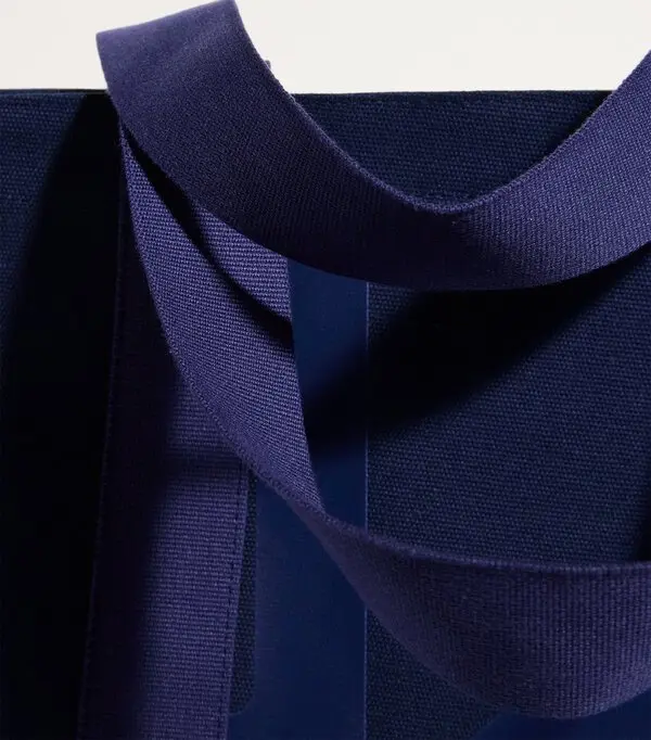 Harrods Cotton Logo Tote Bag - Navy